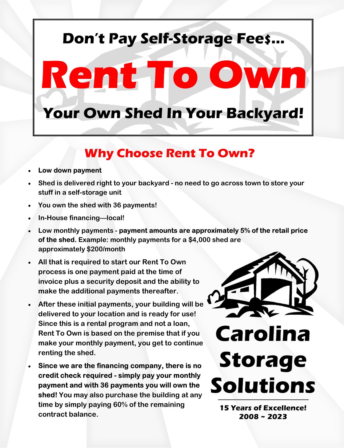 RENT TO OWN